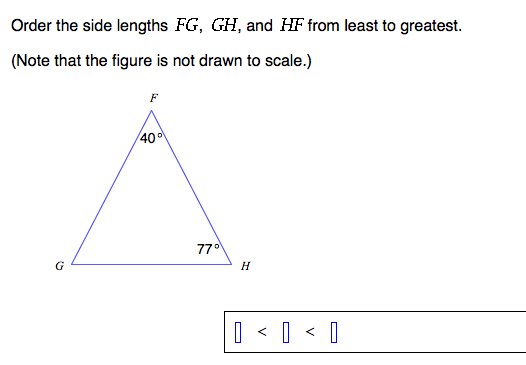 Solved Order the side lengths FG, GH, and HF from least to | Chegg.com