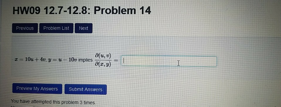 Solved HW09 12.7-12.8: Problem 14 Previous Problem List Next | Chegg.com