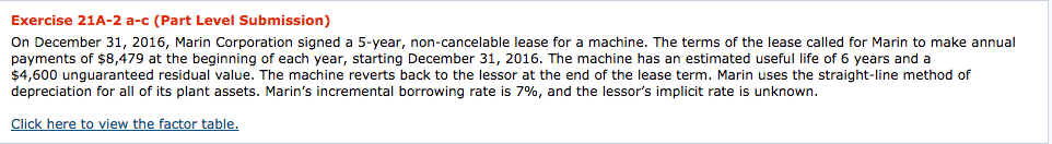 Solved Exercise 21A-2 a-c (Part Level Submission) On | Chegg.com