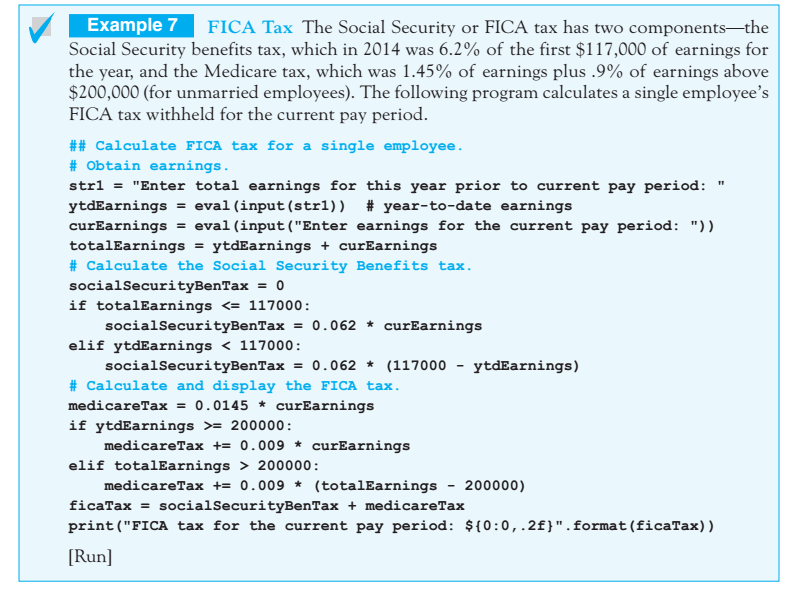 Solved 31. FICA Taxes Rewrite Example 7 of Section 3.2 with | Chegg.com