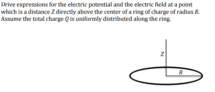 Solved Drive expressions for the electric potential and the | Chegg.com