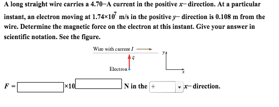 Solved A long straight wire carries a 4.70-A current in the | Chegg.com