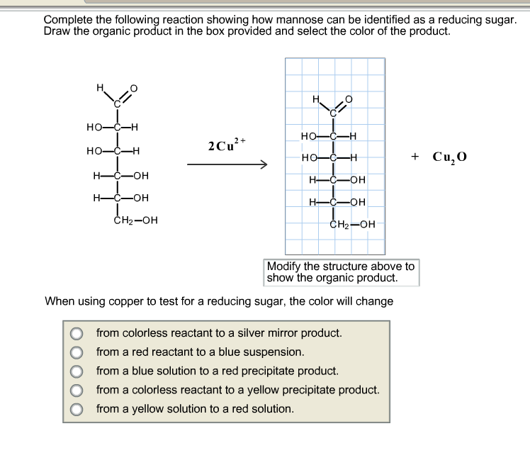 Solved Complete the following reaction showing how mannose | Chegg.com