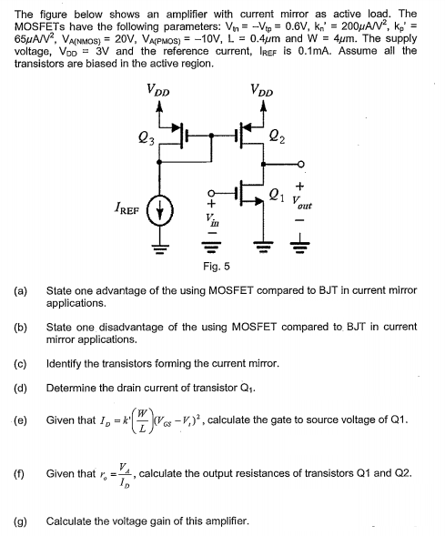 Solved The figure below shows an amplifier with current | Chegg.com