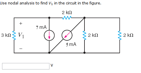 Solved Use nodal analysis to find Vi in the circuit in the | Chegg.com