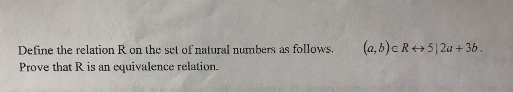 Solved Define the relation R on the set of natural numbers | Chegg.com