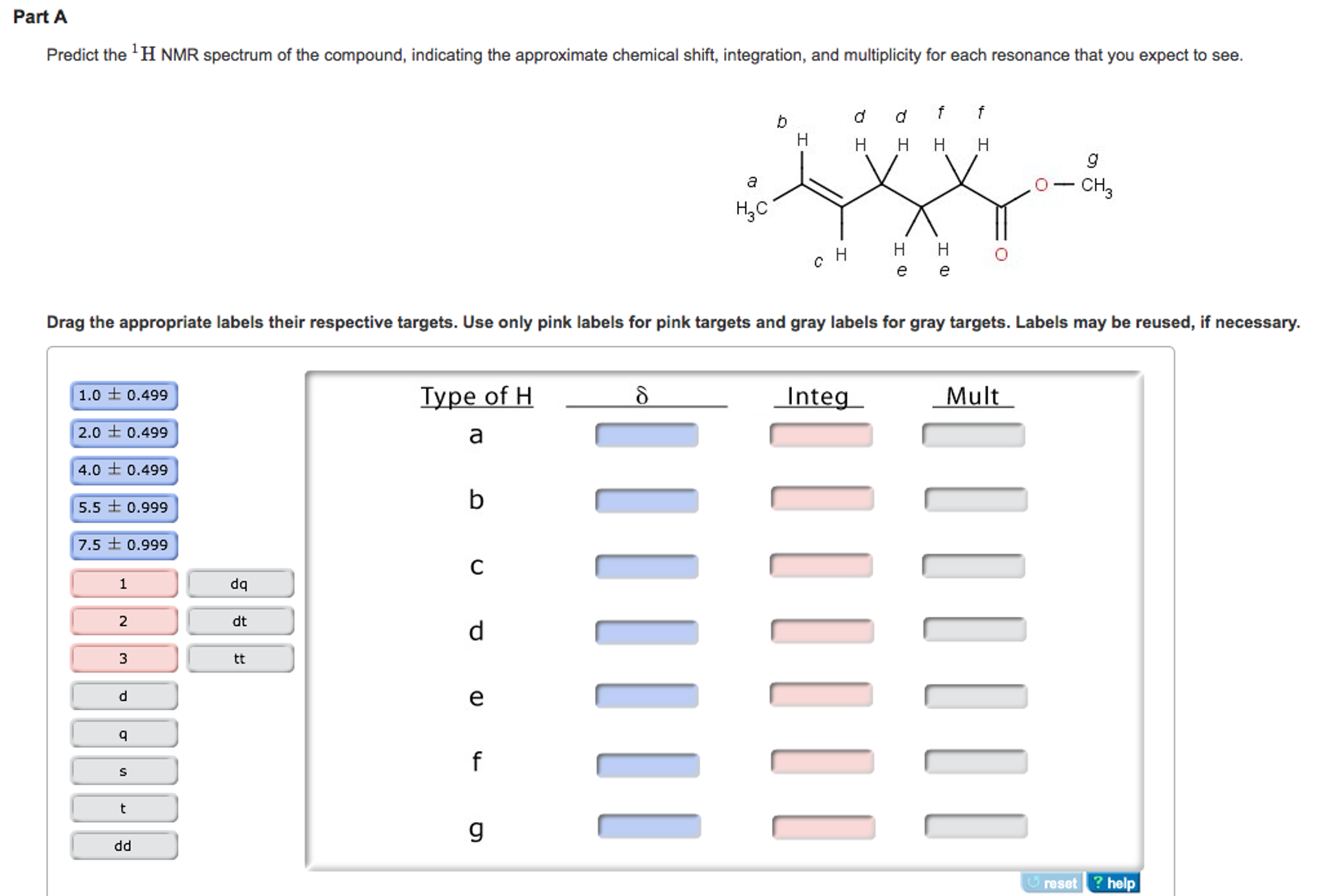 Solved Predict 1_H NMR spectrum of the compound, indicating | Chegg.com Solved Predict 1_H NMR spectrum of the compound, indicating | Chegg.com