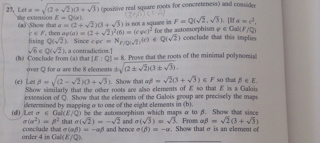 Solved Let alpha = squareroot (2 + squareroot 2)(3 + | Chegg.com