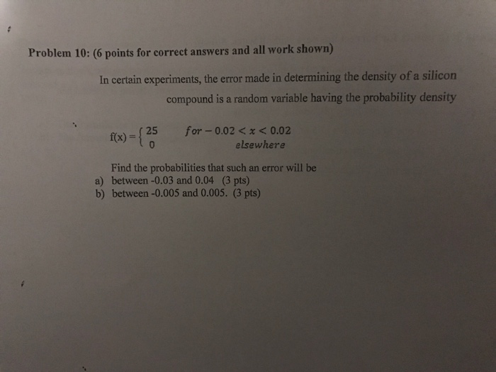 Solved In certain experiments, the error made in determining | Chegg.com