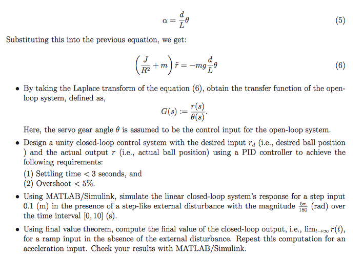 Design Of A Pid Controller For The Ball And Beam 