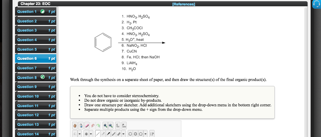 Solved Work through the synthesis on a separate sheet of | Chegg.com