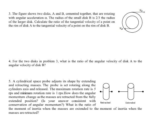 Solved 3 The Figure Shows Two Disks A And B Cemented 