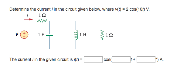 Solved Determine the current i in the circuit given below, | Chegg.com