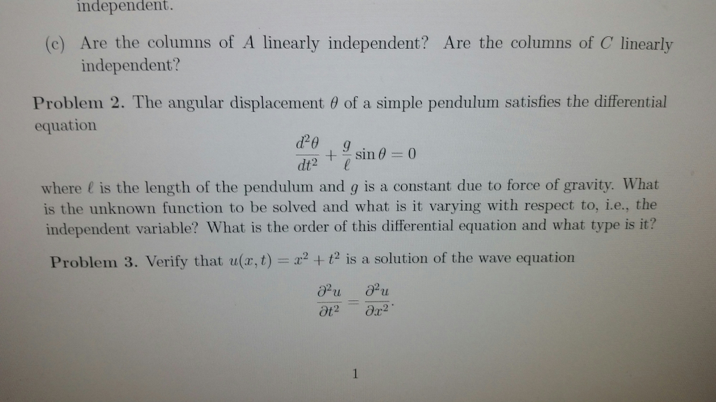Solved The angular displacement theta of a simple pendulum | Chegg.com