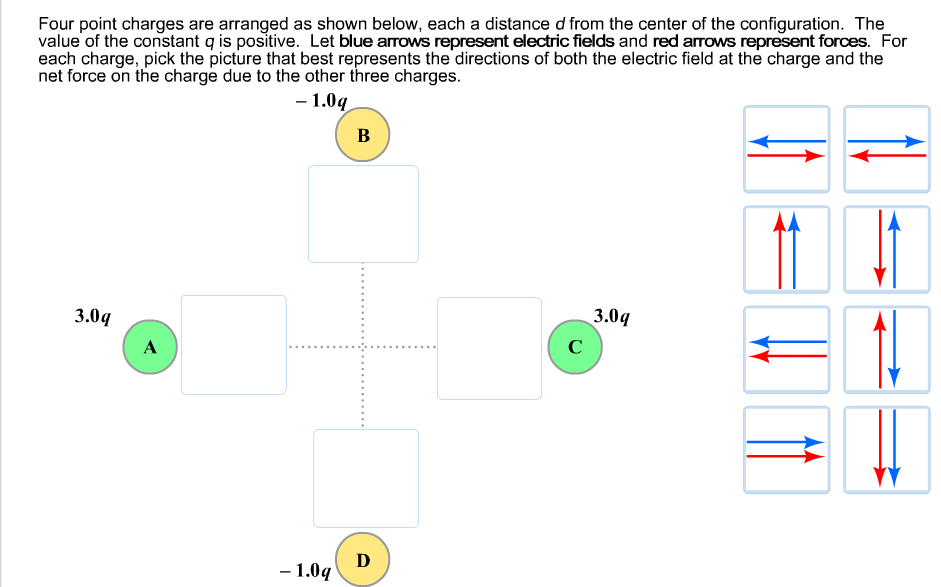 Solved Four point charges are arranged as shown below, each | Chegg.com