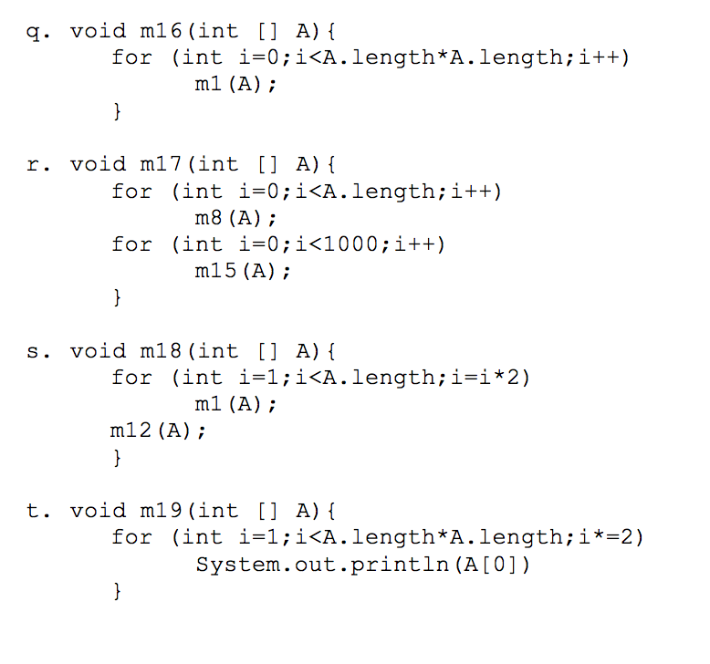 Solved void m16 (int [] A) { for (int i = 0: i