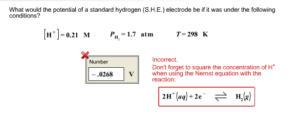 Solved What would the potential of a standard hydrogen | Chegg.com