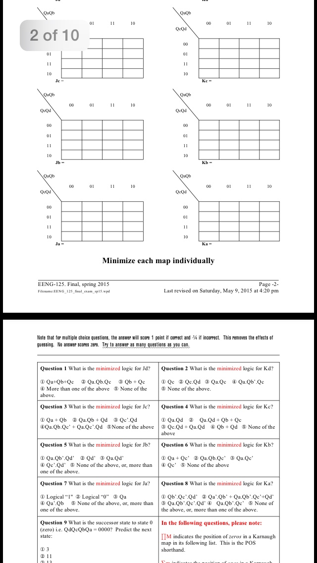 Solved What is the minimized logic for Jd? Qa+Qb-t-Qc | Chegg.com