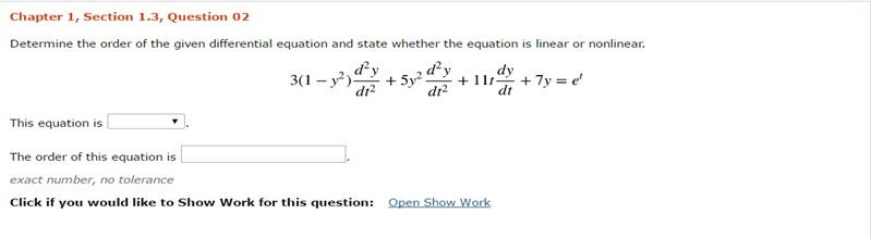 Solved Determine the order of the given differential | Chegg.com
