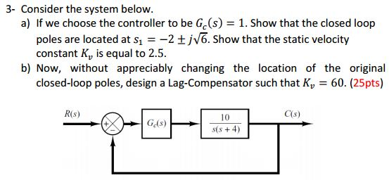Solved Consider the system below. If we choose the | Chegg.com