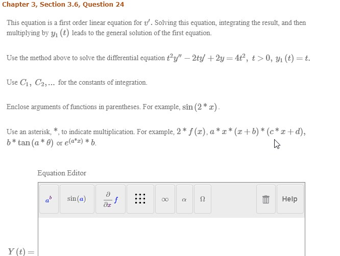 Solved Chapter 3, Section 3.6, Question 24 This equation is | Chegg.com