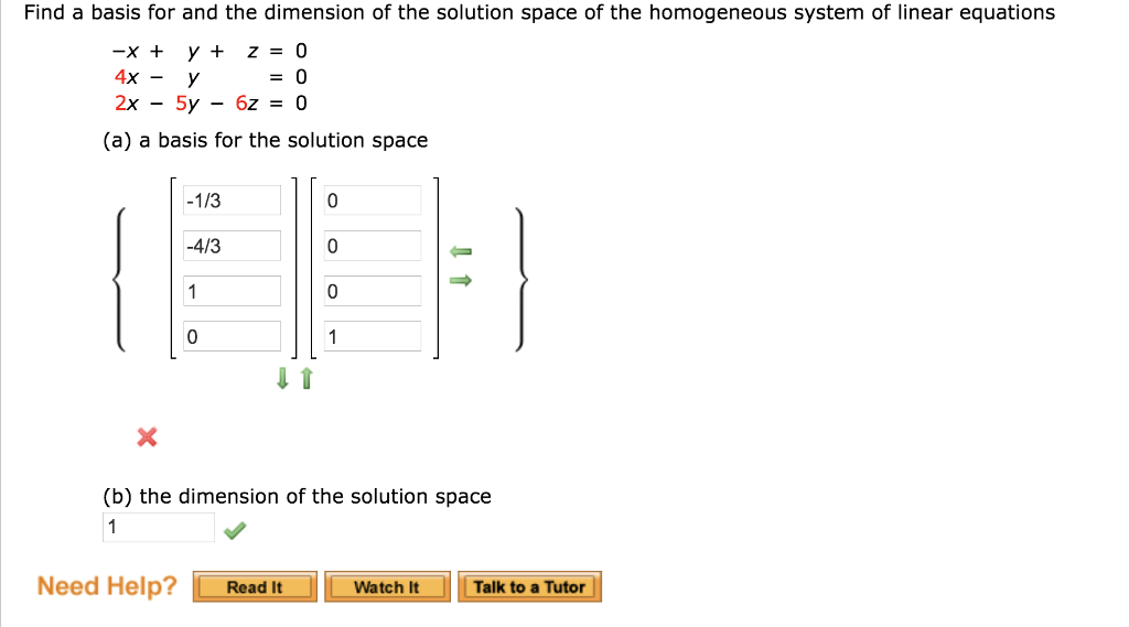 Solved Find a basis for and the dimension of the solution | Chegg.com