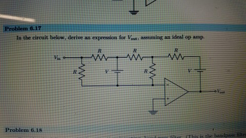 Solved In the circuit below, derive an expression for V_out, | Chegg.com