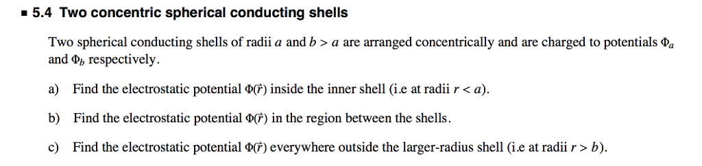 Solved Two concentric spherical conducting shells Two | Chegg.com