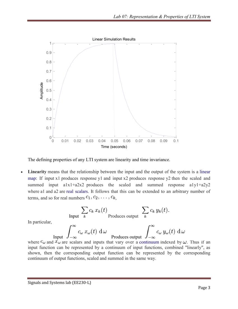 Solved Lab 07: Representation & Properties of LTI System | Chegg.com Solved Lab 07: Representation & Properties of LTI System | Chegg.com