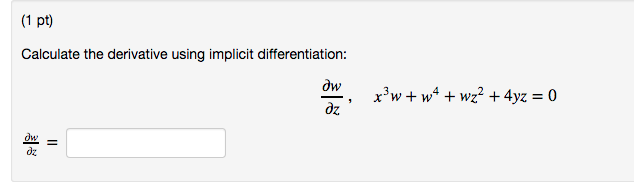 Solved Calculate the derivative using implicit | Chegg.com