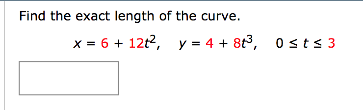 Solved Find the exact length of the curve. | Chegg.com