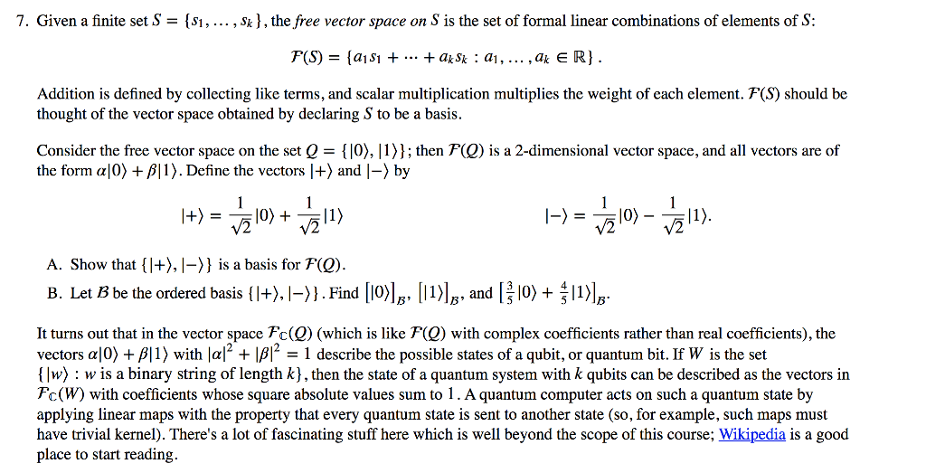 7. Given a finite set S = {. S1 , ... , S; }, the | Chegg.com