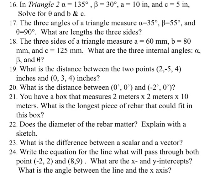 Solved Use the following notation on the triangles shown | Chegg.com