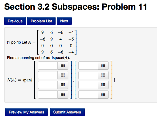 Solved Section 32 Subspaces Problem 11 Previous Problem 6947