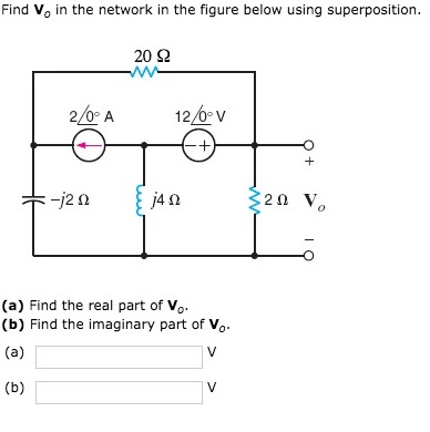 Solved Find Vo in the network in the figure below using | Chegg.com