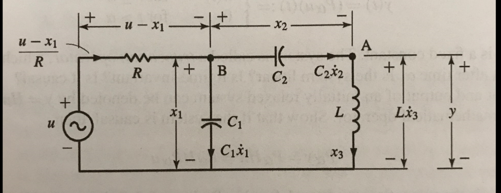 Solved Find A State Space Equation To Describe The Circuit