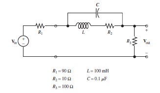 Solved The circuit is a notch filter. Use MATLAB to | Chegg.com