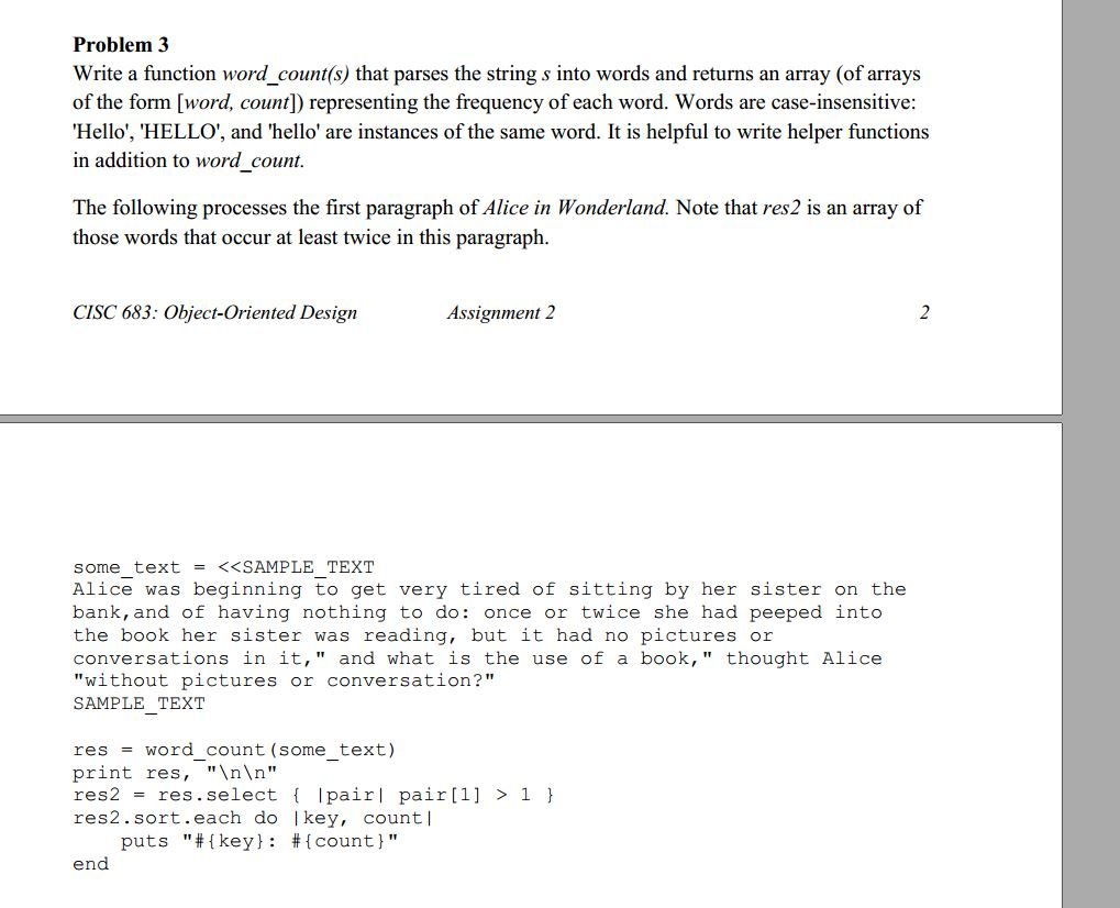 Write a function word_count(s) that parses the string | Chegg.com