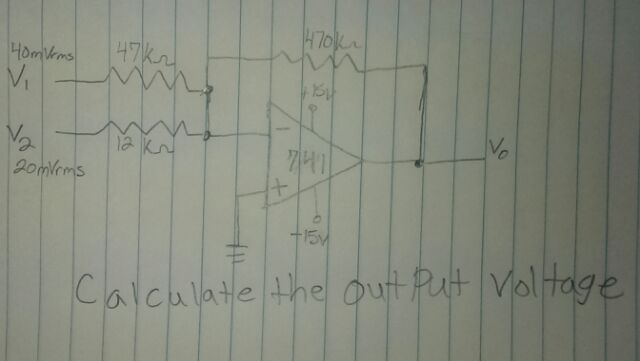 Solved Calculate the Output voltage | Chegg.com Solved Calculate the Output voltage | Chegg.com