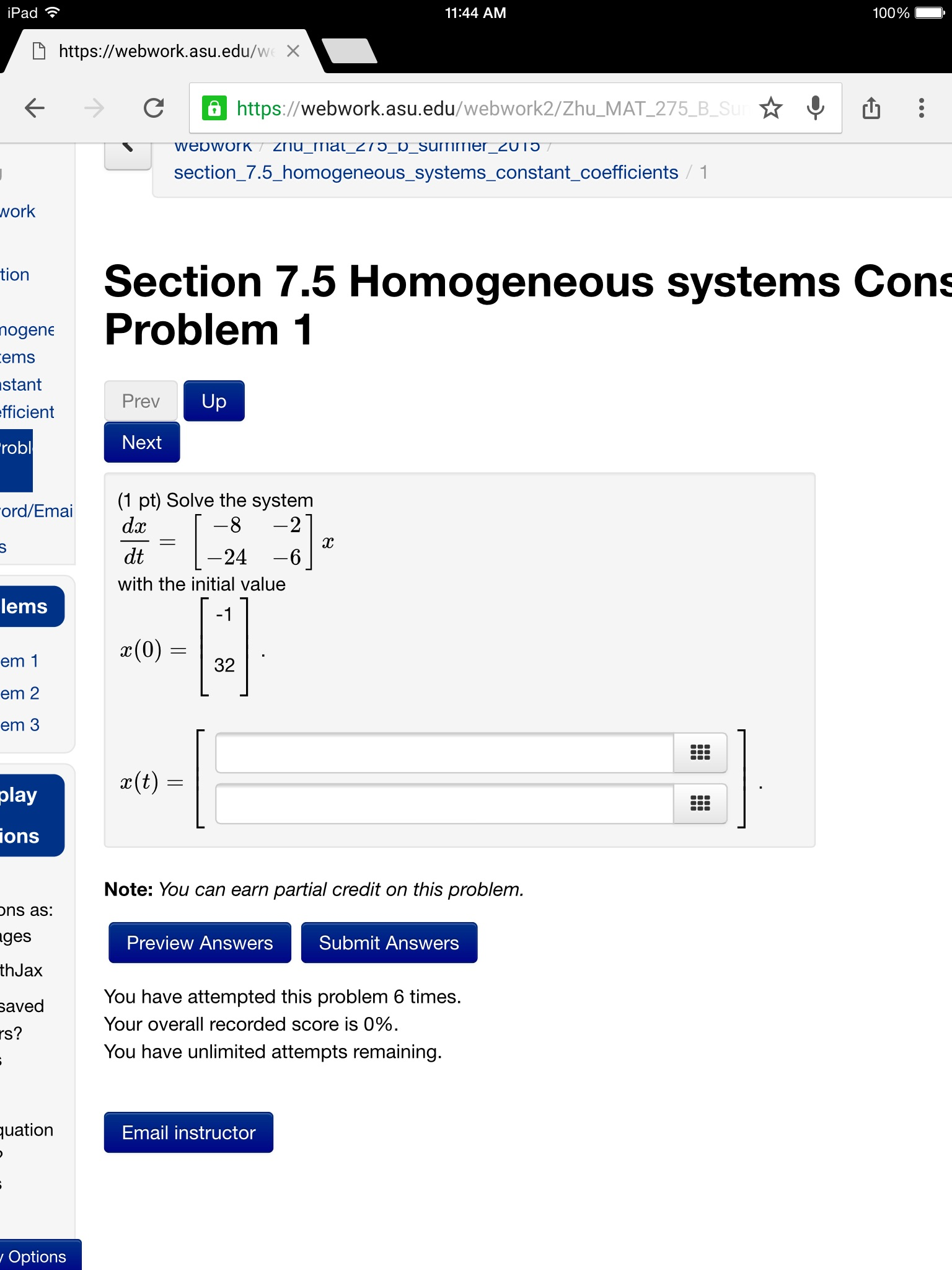 Solved 7.5, #1 | Chegg.com