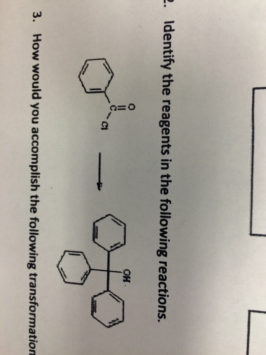 Solved Identify the reagents in the following reactions. | Chegg.com