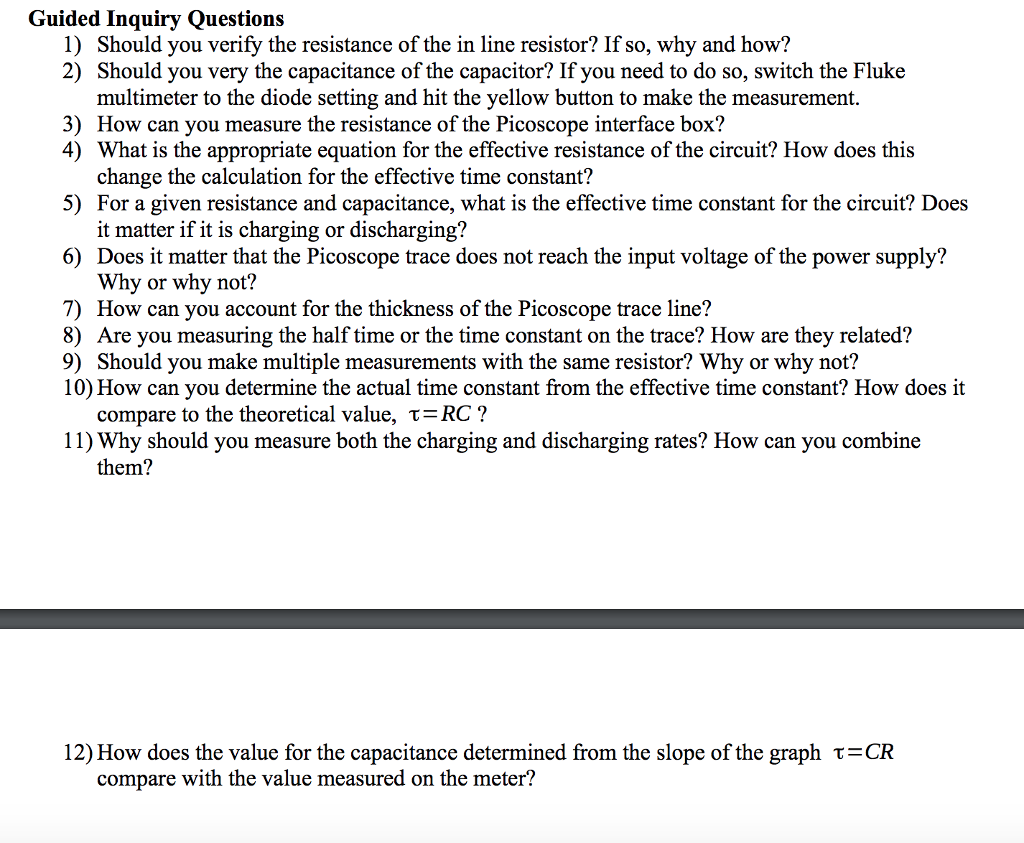 Guided Inquiry Questions 1) Should you verify the | Chegg.com