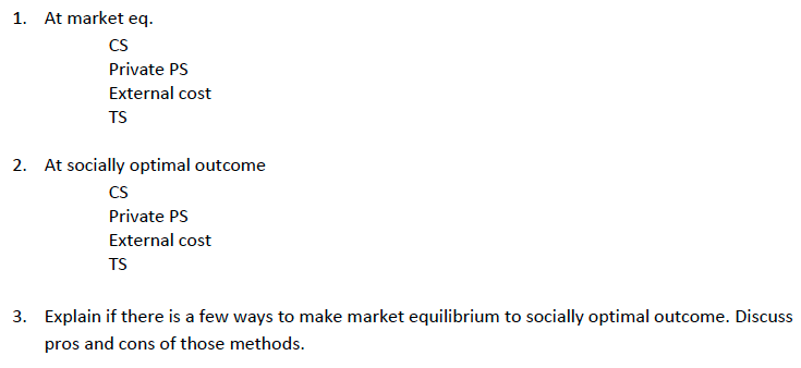 Solved Compare the CS (Consumer Surplus), PS (Producer | Chegg.com