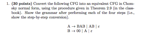 Convert the following CFG into an equivalent CFG in | Chegg.com