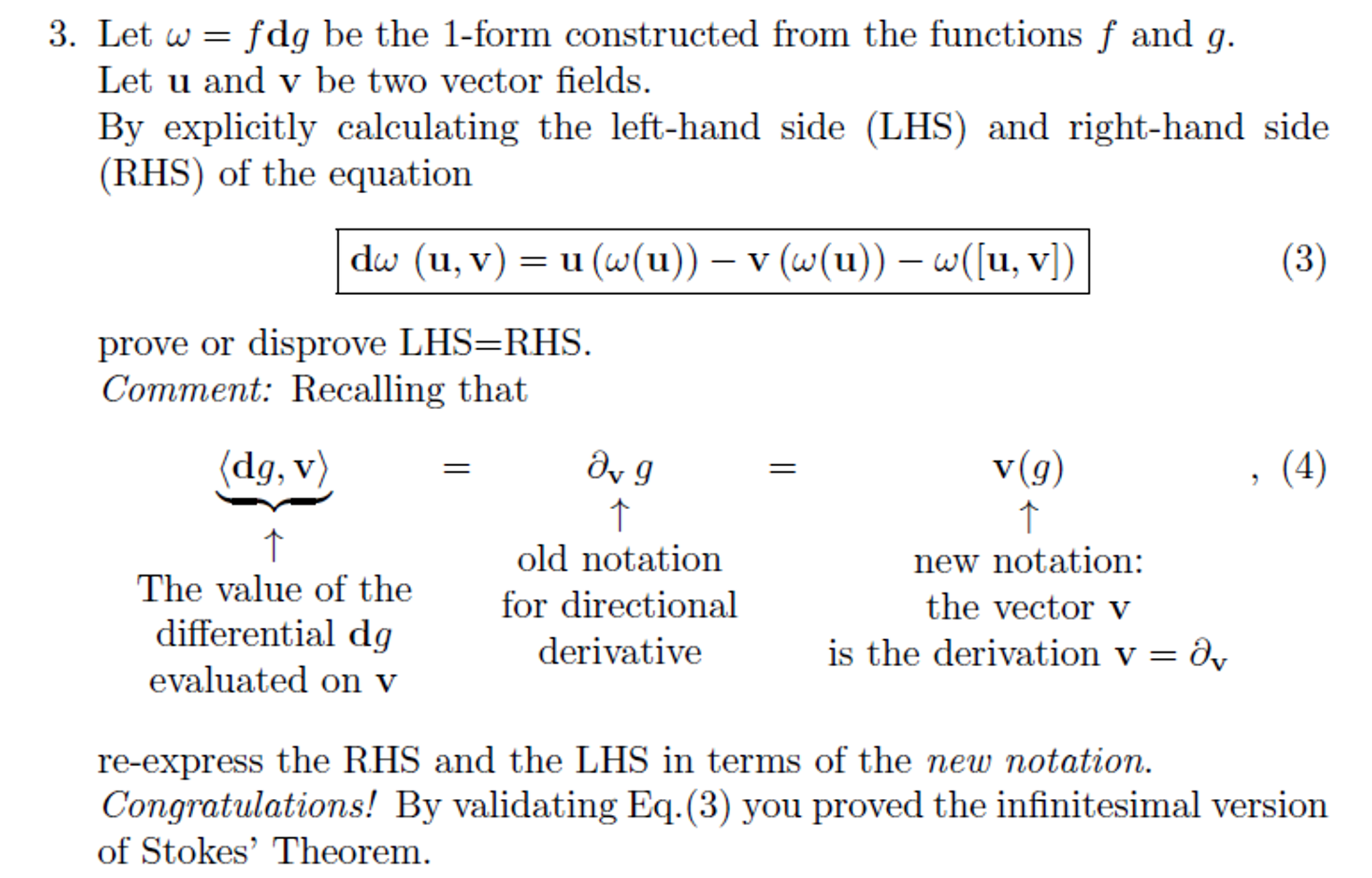Let omega = f dg be the 1-form constructed from the | Chegg.com