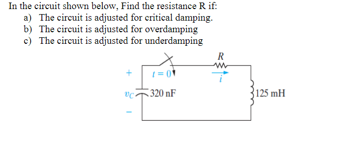 Solved In the circuit shown below. Find the resistance R if: | Chegg.com