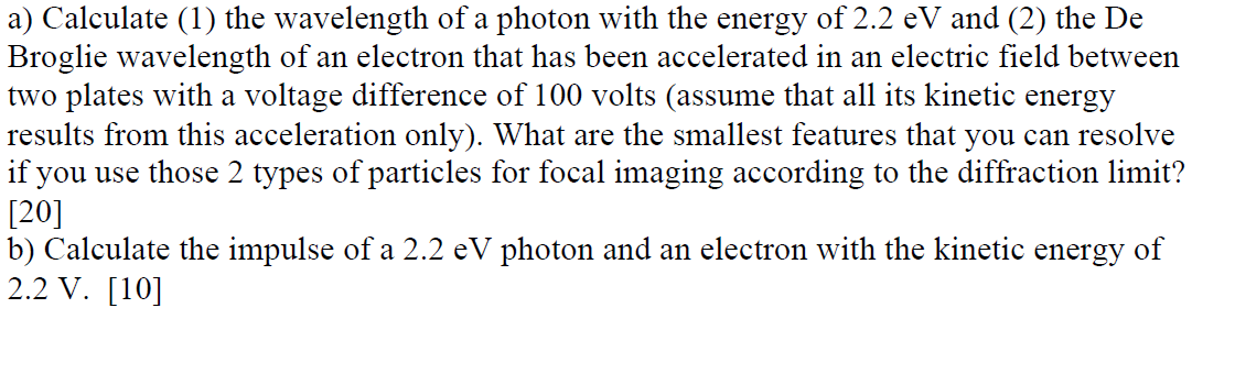 Solved Calculate (1) the wavelength of a photon with the | Chegg.com