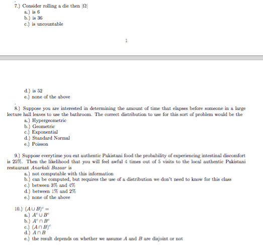 Solved There is only one correct answer per question. Put | Chegg.com