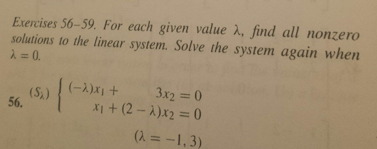 Solved For each given value X, find all nonzero solutions to | Chegg.com