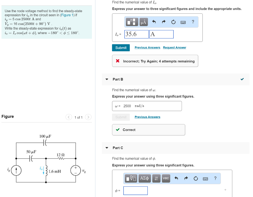 Solved Find the numerical value of Io. Express your answer | Chegg.com